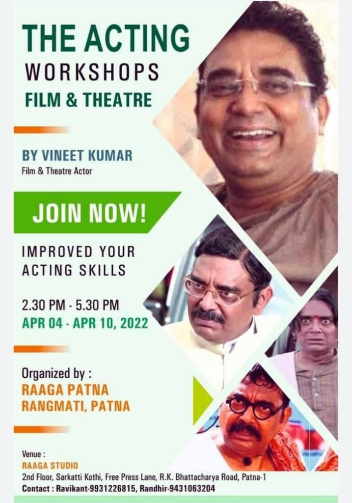 Bollywood Actor Vinit kumar पटना में कल से सिखाएंगे अभिनय के गुर - The ...